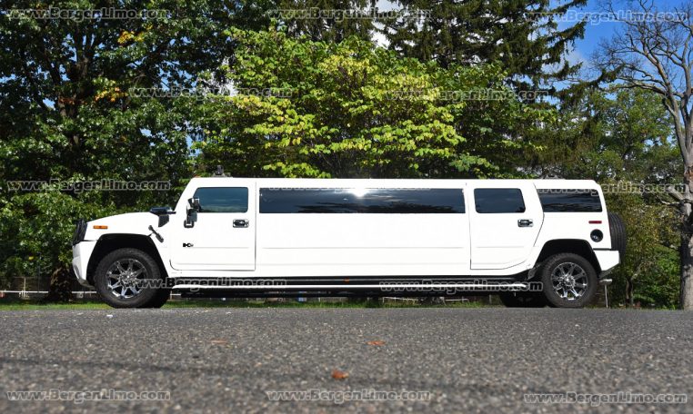 14 pass white hummer limo Hummer H2 – White-14 Pass
